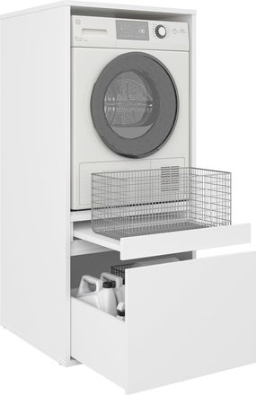 Xora Waschmaschinenschrank, Wei&szlig;, Holzwerkstoff, 67.5x151.8x67.5 cm, Waschk&uuml;che, Waschmaschinenschrank