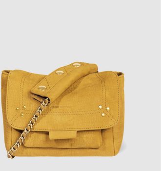 Jerome Dreyfuss Sac Lulu S Imprim&eacute; Croco Moutarde