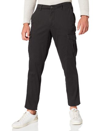 Jack & Jones Herren Cargohose Jpstace Jjtucker AMA Noos, Schwarz/Details: Solide., 33W / 32L