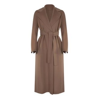 Max Mara Manteau portefeuille ceintur&eacute; Poldo - Femme - Manteaux - Brun - Taille: 36 FR