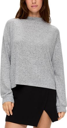 s.Oliver Q/S by Damen Langarmshirt mit Stehkragen Grey XXL