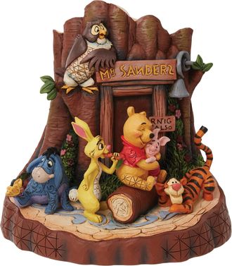 Enesco Disney Traditions Pooh Carved by Heart 7.48 Statue