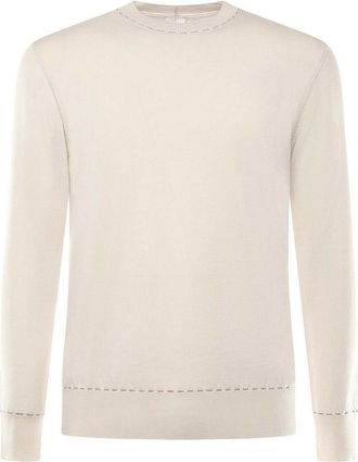 Eleventy Pull Col Rond - Beige