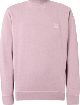 HUGO BOSS Homme, Sweatshirts et sweats &agrave; capuche, Rose, Taille: 2XL SweaT-shirt en coton &agrave; manches longues et col rond