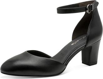 Tamaris Escarpins &agrave; lani&egrave;res pour Femme, Talons Hauts, Semelle int&eacute;rieure Touchit, Cuir Noir, 40 EU