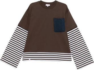 Charles Jeffrey Loverboy Loverboy by Charles Jeffrey, Homme, Tops, Multicolore, Taille: M Patch Long Sleeve 2-In-1 T-shirt