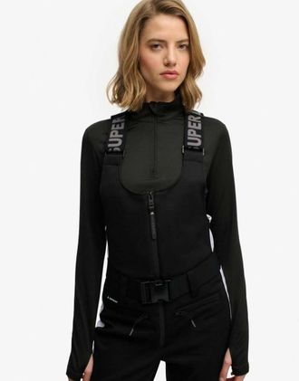 Superdry Luxe - Ski-Latzhose in Schwarz