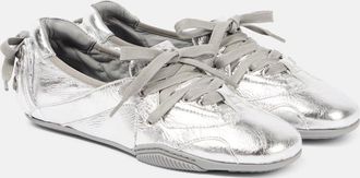 Acne Studios Ballerinas aus Metallic-Leder