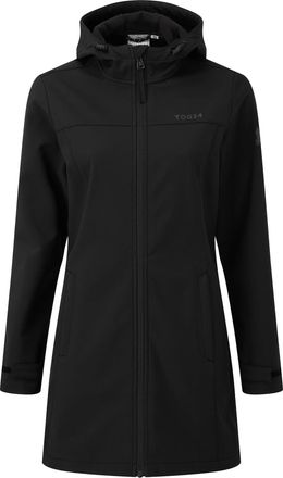 TOG24 Keld Damen Softshelljacke mit Kapuze Wasserabweisend Outdoor Lang &Uuml;bergangsjacke Fleece Gef&uuml;tterte Wanderjacke Atmungsaktiv Winterjacke Outdoorjacke S