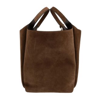 Tod's T Timeless Petit Sac Seau en Daim - Femme - Sacs - Brun - Taille: ONE Size