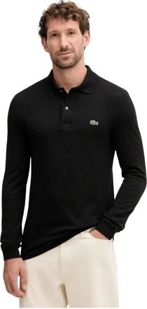 Lacoste Homme, Tops, Noir, Taille: XL Polo Manches Longues Coupe Ajust&eacute;e L.12.12