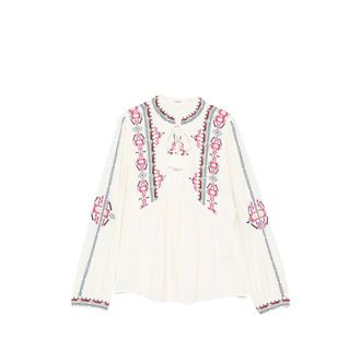 BA&SH Embroidered Tassel Blouse