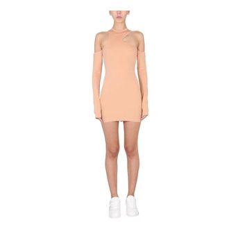 Off-white Femme, Robes, Brun, Taille: 38 FR Asymmetric Mini Dress