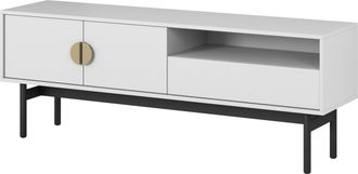 Selsey TV Schrank Board Sideboard Fernsehtisch Fernsehschrank 154 cm Schublade Wei&szlig; Stoon