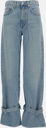 A Gold E Weite Jeans Mit Verj&uuml;ngtem Saum