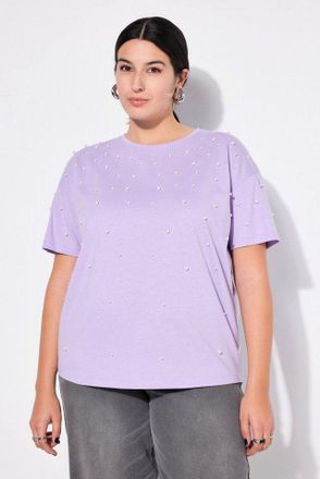 STUDIO UNTOLD T-Shirt T-Shirt oversized Zierperlen Halbarm