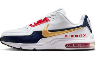 Nike Nike Herrenschuh Nike Air Max Ltd 3 Premium Schuh (Herren), White/Metallic Gold-Midnight Navy, 695484-186, 42.5 EU (9 US)