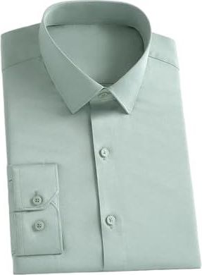 Generic Chemises fines et &eacute;lastiques &agrave; manches longues pour homme, coupe ajust&eacute;e, haut de bureau souple, 7668-29, XXL