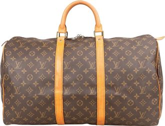 Louis Vuitton Crossbody Bags - Louis Vuitton Monogram Canvas Keepall 50 Travel Ba - Gr. unisize - in Braun - f&uuml;r Damen