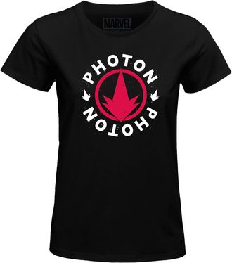 MARVEL Damen womavlsts004 T-Shirt, Schwarz, Large