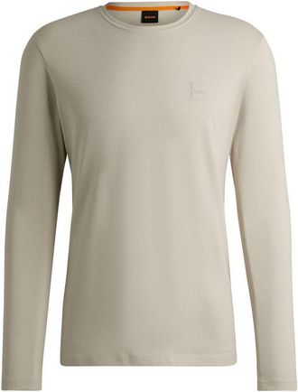 HUGO BOSS Langarmshirt Tacks mit Markenlogo auf der Brust