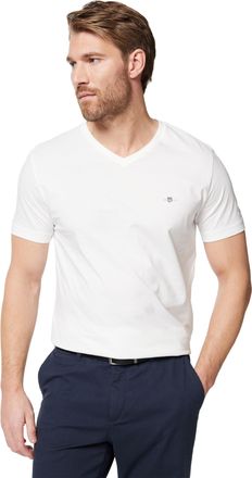 GANT Gant Herren Slim Shield V-Neck T-Shirt T Shirt, Wei&szlig;, XXL EU