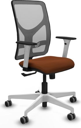 Piqueras y Crespo Stuhl mit Lendenwirbelverstellung, mit wei&szlig;en und schwarzen Armlehnen, ausgestattet mit 3 Positionen und Schneideschaum, mit Rollen von 65 mm, Parkett