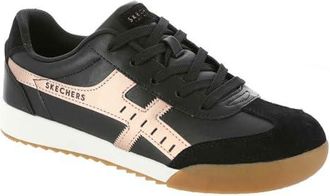 Skechers Baskets pour Femme, Chaussures de Sport, Noir, 37.5 EU