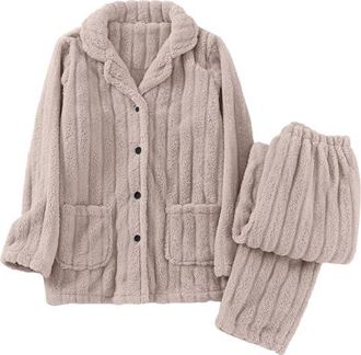 Generic Peignoir Leopard Pyjama Polaire Femme Hiver Chaud Ensemble De Maison Chaude &Eacute;paissie en Peluche Corail pour Couple Nouvelle Automne Et Hiver Short Sex