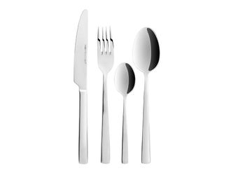 Ambition Kuchen-Set 24-Tlg. Prato Gabel Messer L&ouml;ffel Teel&ouml;ffel Edelstahl Besteck f&uuml;r Kuchen