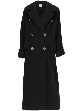 Valentino Garavani manteau &agrave; boutonni&egrave;re crois&eacute;e - Noir