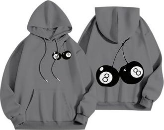 Generic Sweat &agrave; capuche pour femme avec poche - Surdimensionn&eacute; - Confortable - Manches longues - D&eacute;contract&eacute; - Tendance - Graphique - Pull de sport dext&eacute;rieur