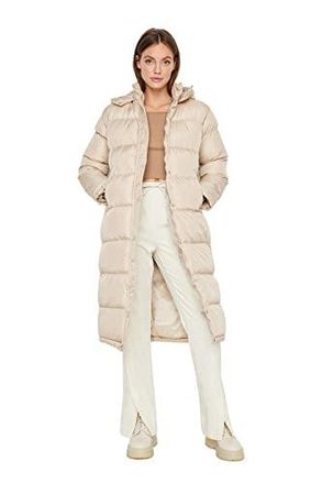 Trendyol Coat Manteau, Beige, XS Femmes