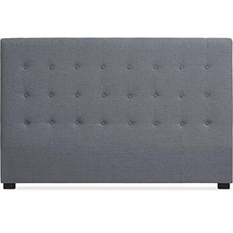 Menzzo Luxor Kopfteil Bett 180cm mit Stoffbezug Grau