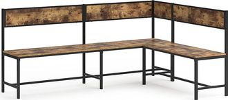 Vicco Esszimmer-Eckbank Fyrk, Eiche rustikal/Schwarz, 195 x 142 cm