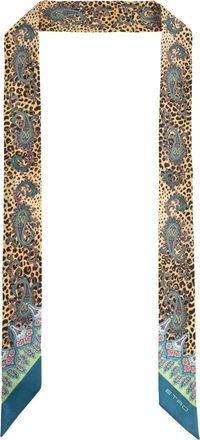 Etro patterned silk scarf - Nude