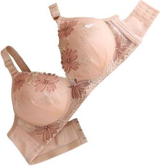 Generic Soutien-gorge push-up brod&eacute; fin respirant avec dos pour femme 2026, kaki, 62