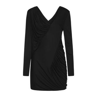 Saint Laurent Drapiertes Jerseykleid - - Dresses - Damen - Schwarzk - S
