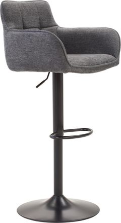 Livetastic Barhocker, Grau, Schwarz, Metall, Textil, Füllung: Schaumstoff, Drehteller, 54.5x111.5x51.5 cm, Sitzfläche 360° drehbar, inklusive