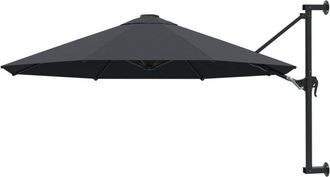 vidaXL Vidaxl - Parasol mural avec m&acirc;t m&eacute;tallique 300 cm Anthracite