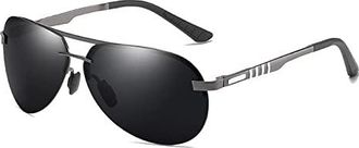 Generic Lunettes de soleil polarisées pour homme et femme - Lunettes de soleil rétro à charnière UV400, 2, Taille unique