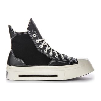 Converse Baskets Noires en Toile Hautes Carr&eacute;es - Femme - Chaussures - Noir - Taille: 37 EU