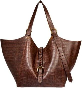 Jerome Dreyfuss Sac cabas Joseph M en cuir de mouton effet croco
