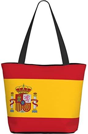 AOOEDM Sac shopping pour femme drapeau espagnol 33 x 28 x 19 cm. Le cadeau parfait pour la Saint-Valentin. Cest de la Saint-Valentin pour maman, fille, &eacute;pous