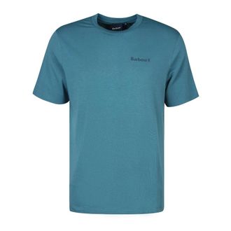 Barbour Homme, Tops, Bleu, Taille: XL T-shirt avec logo et coordonnées Barbour