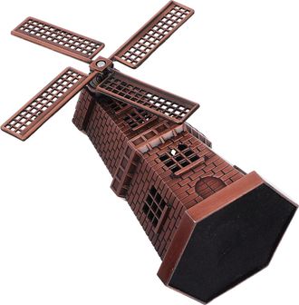 OSALADI Windm&uuml;hlen Modell aus Metall Zinklegierung Drehbar Schreibtischdekoration Retro Design Filigrane Tischdeko