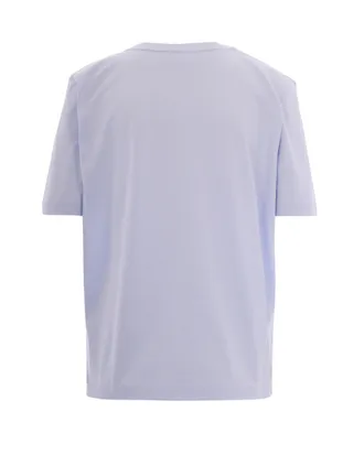 Lacoste Womens T-Shirt Relaxed Light Blue Cotton T-Shirts & Jerseys