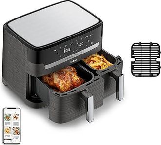 T-fal Dual Easy Fry & Grill EY905B Doppel 8,3 l Eigenst?ndig 2700 W Hei?luftfritteuse Grau (EY905B)