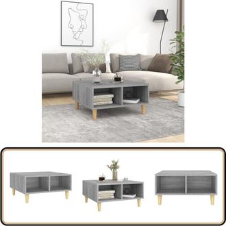 vidaXL Couchtisch Grau Sonoma 60x60x30 cm Holzwerkstoff - Couchtisch - Wohnzimmertisch - Skandinavisches Design - Grau - Holzt Tisch