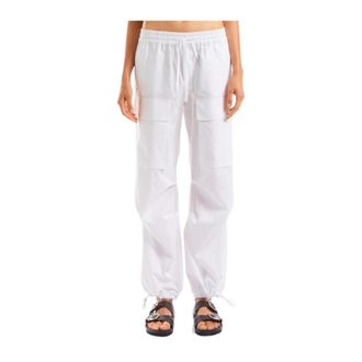 P.A.R.O.S.H. Ivory Cotton Cargo Hosen - - Trousers - Damen - Wei&szlig; - S